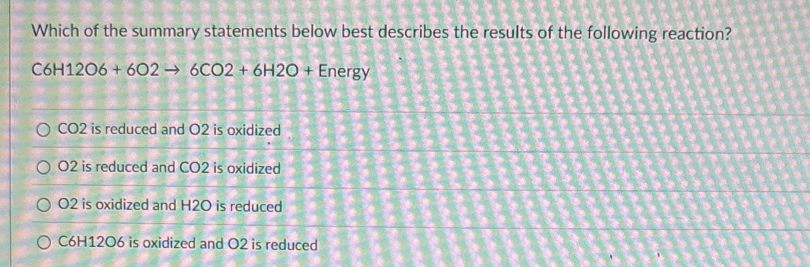 Solved Which of the summary statements below best describes | Chegg.com