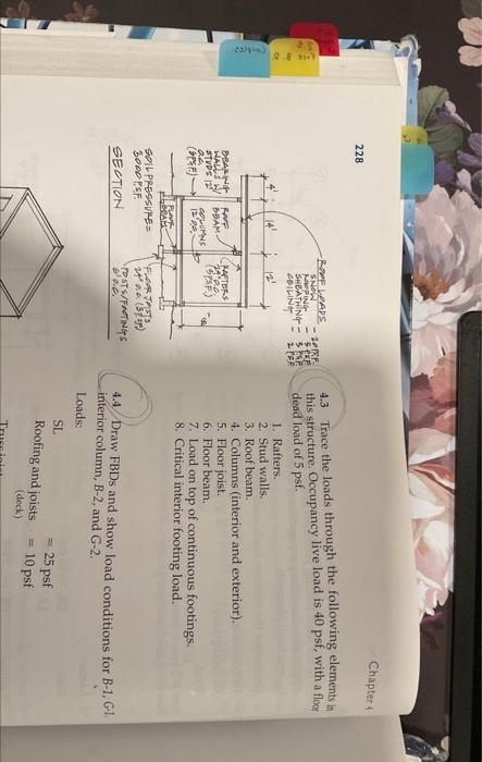 4.3 Trace the loads through the following elements in | Chegg.com