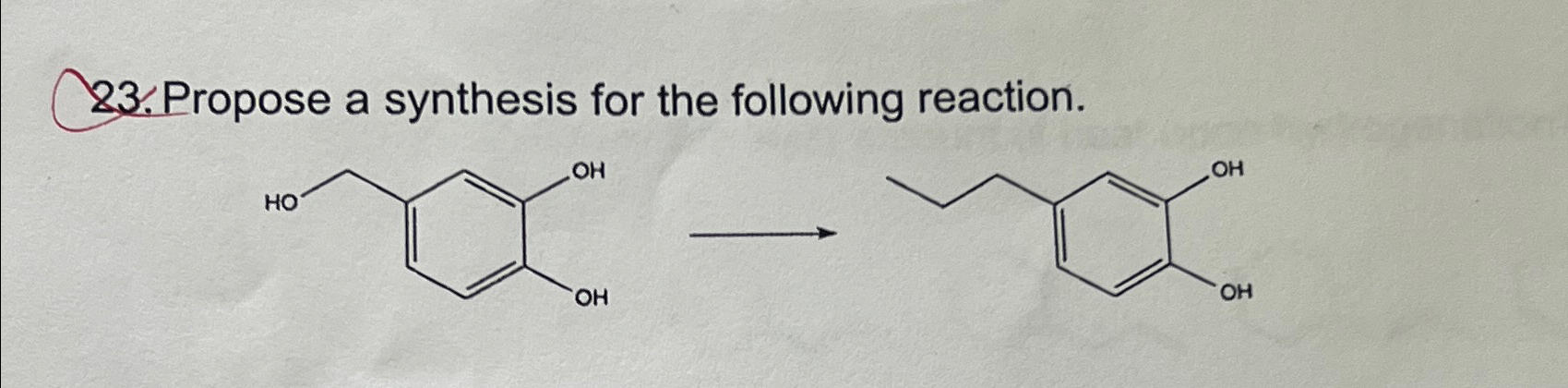 Solved Propose a synthesis for the following reaction. | Chegg.com