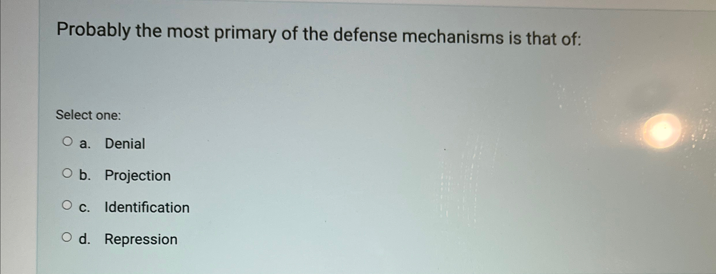 Solved Probably the most primary of the defense mechanisms | Chegg.com