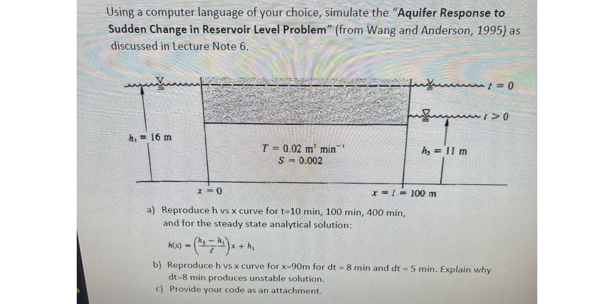 Solved Using a computer language of your choice(Matlab), | Chegg.com