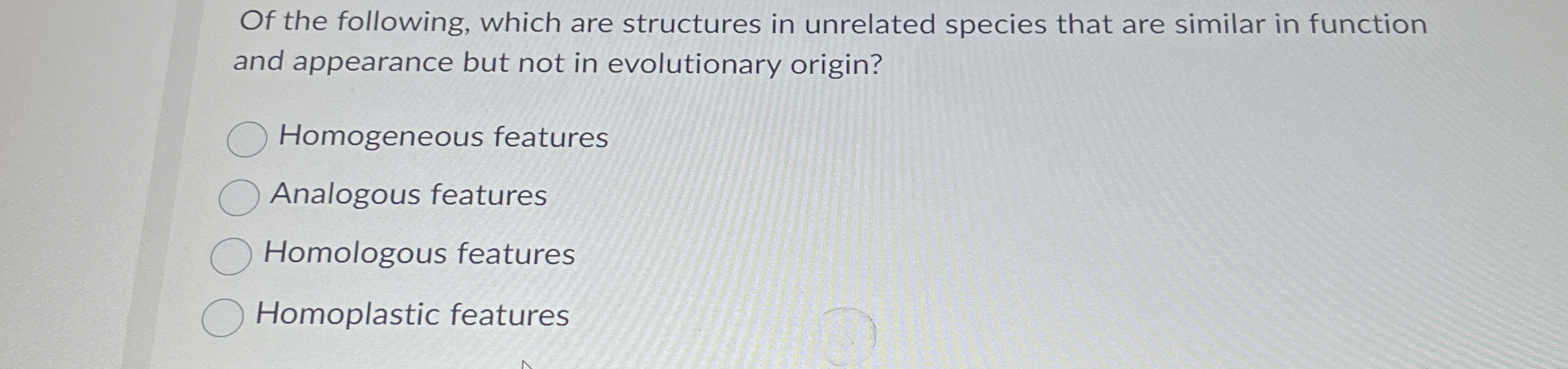 Solved Of the following, which are structures in unrelated | Chegg.com