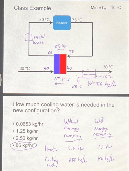 Solved Class Example: What flow rate of cooling water is | Chegg.com