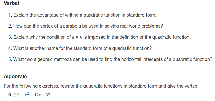 Solved Verbal 1. Explain the advantage of writing a | Chegg.com