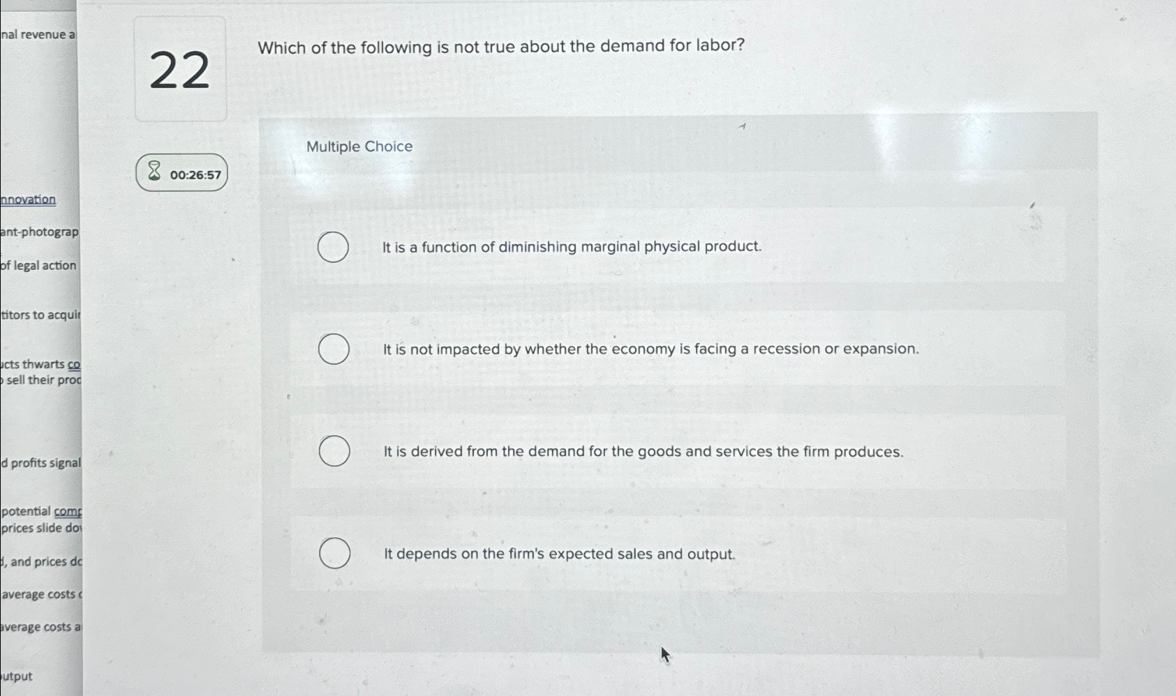 Solved 22Which of the following is not true about the demand | Chegg.com