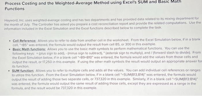 Solved Process Costing and the Weighted-Average Method using | Chegg.com