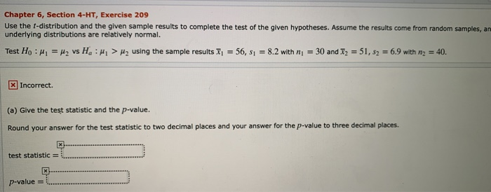 Solved Chapter 6 Section 4 Ht Exercise 209 Use The 2120