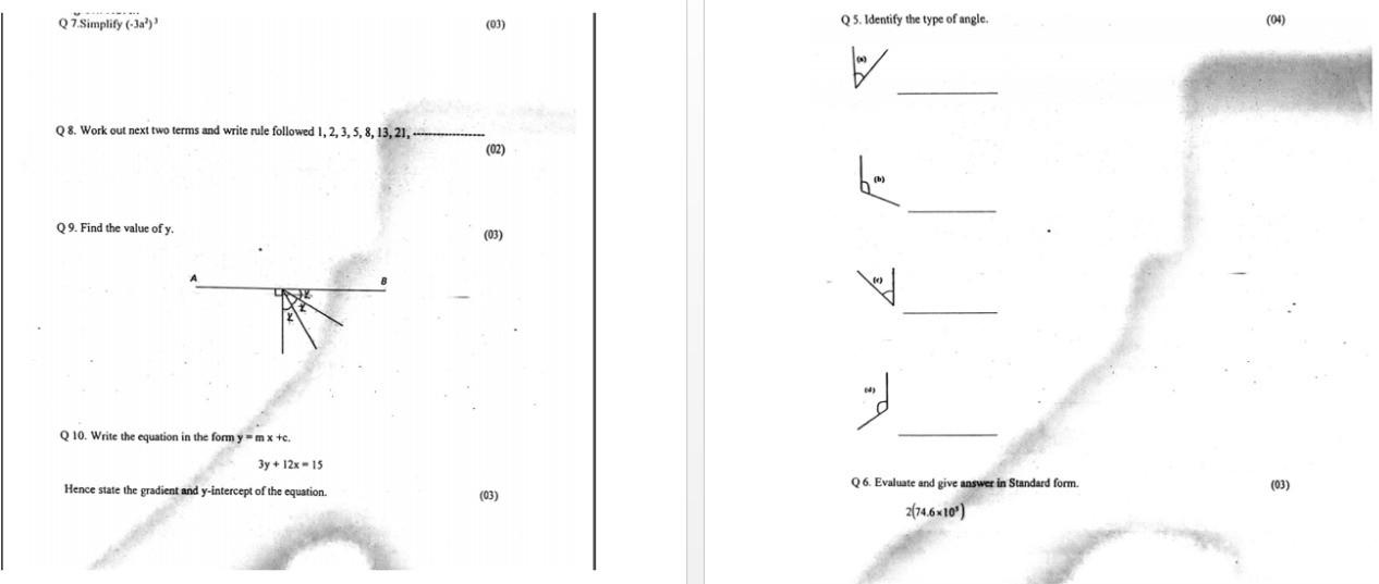 Solved Q7. Simplify (-3a) (03) Q 5. Identify the type of | Chegg.com