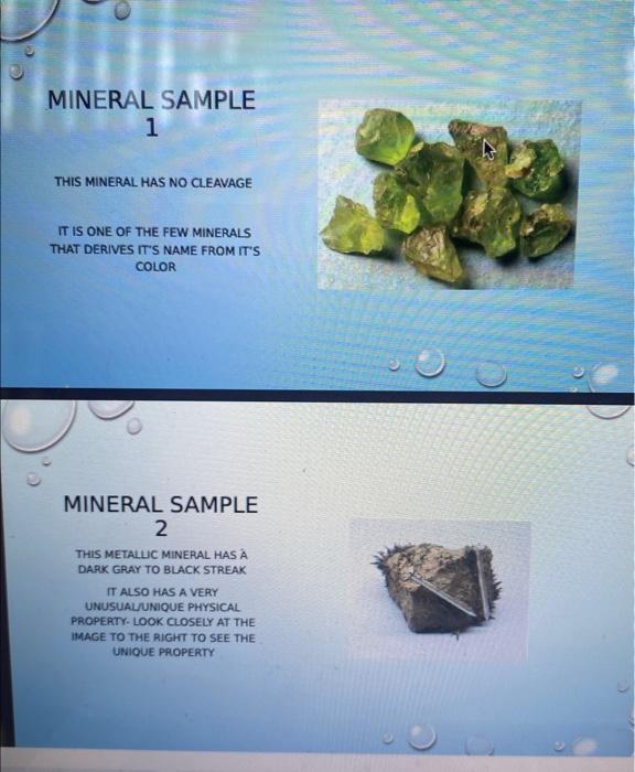 Solved Instructions for Lab 2 - Rock and Mineral Laboratory | Chegg.com