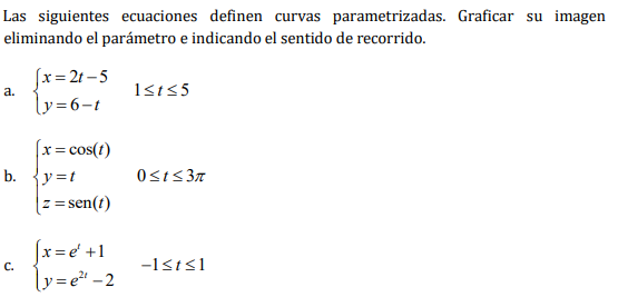 Solved Las siguientes ecuaciones definen curvas | Chegg.com