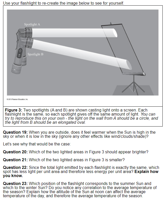 Solved Figure 3: Two spotlights ( ﻿A and B ) ﻿are shown | Chegg.com