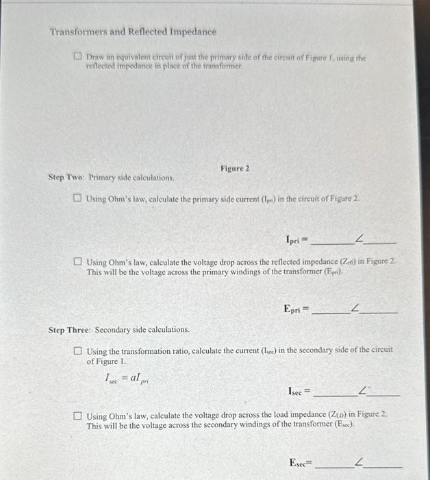 Solved II. Pre-lab calculations. Show all work. Step One: | Chegg.com