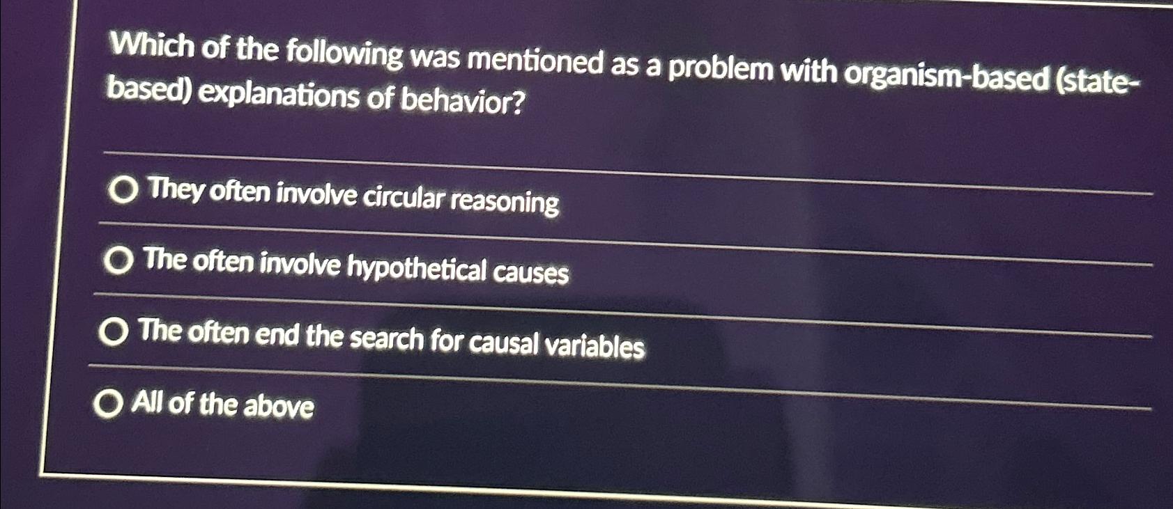 Solved Which of the following was mentioned as a problem | Chegg.com