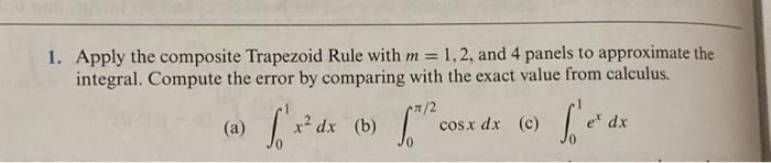Solved Numerical analysis problem, only part (c) using two | Chegg.com