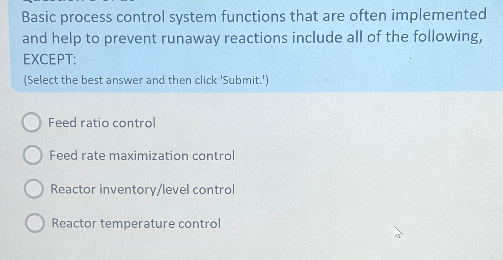 Solved Basic process control system functions that are often | Chegg.com
