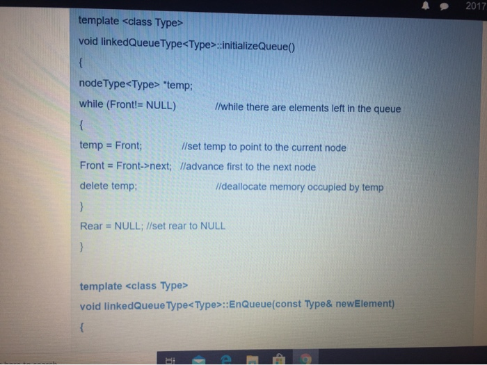 Solved 201720311 1) The EnQueue() method to insert element | Chegg.com