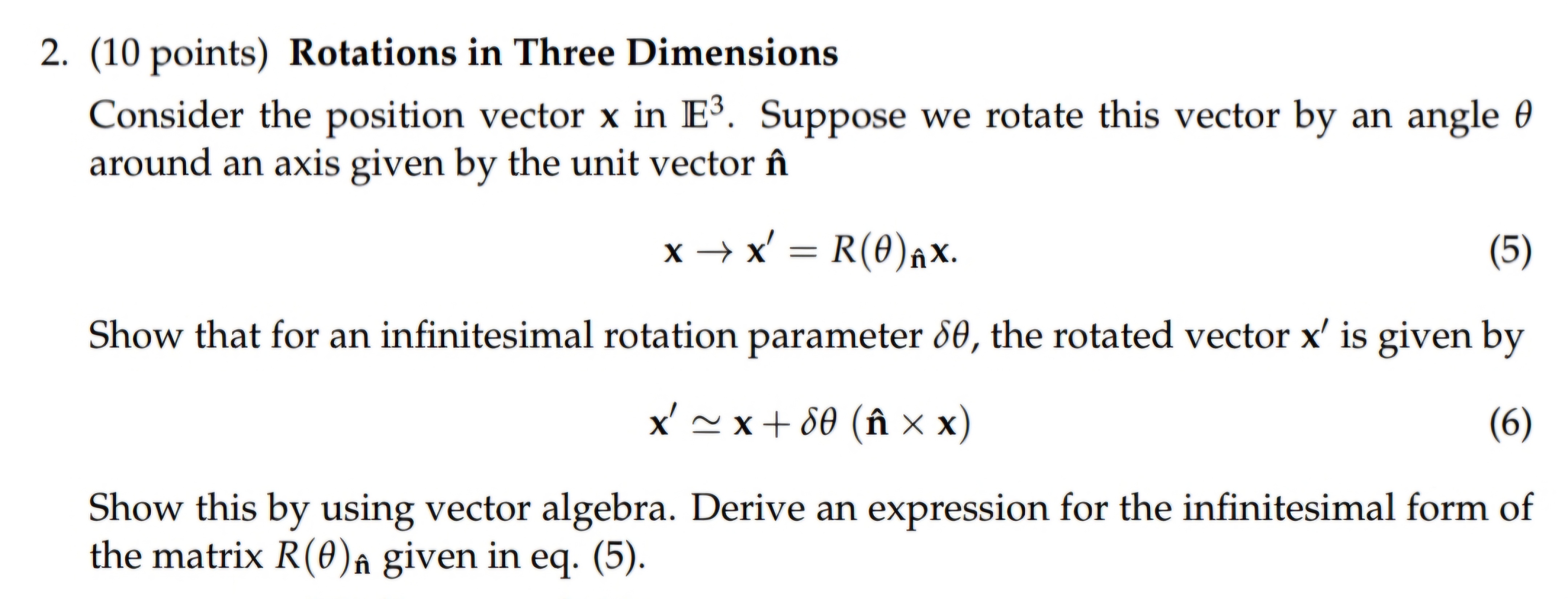 Solved Rotations in Three DimensionsConsider the position | Chegg.com