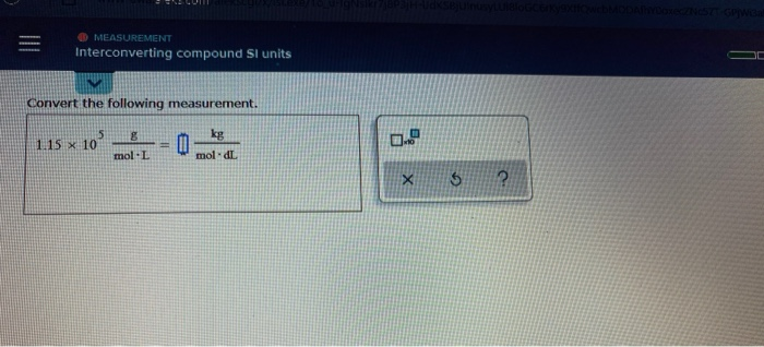 Solved MEASUREMENT Interconverting compound SI units Convert | Chegg.com