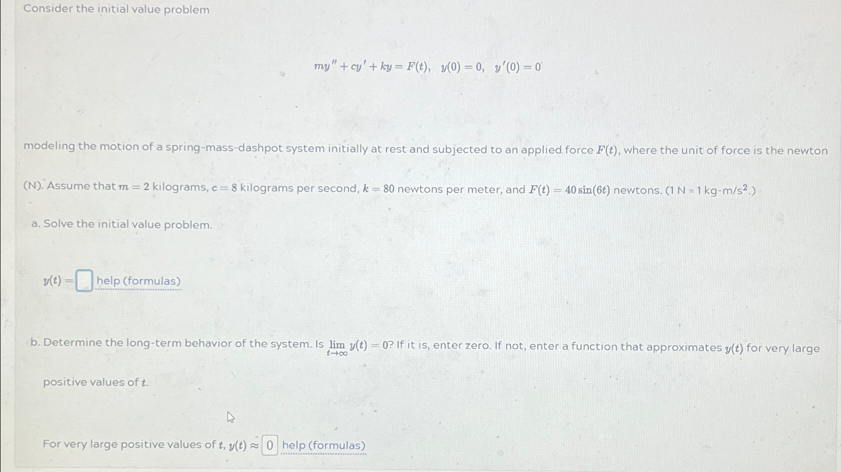 Solved Consider the initial value | Chegg.com