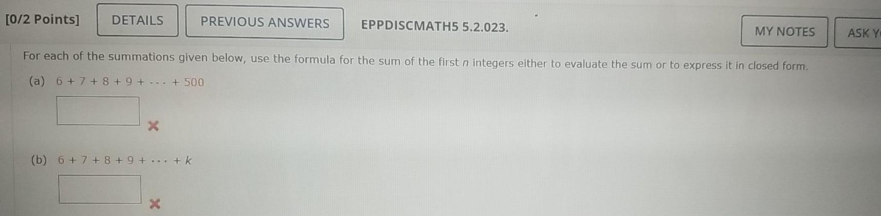 Solved [0/2 Points] DETAILS PREVIOUS ANSWERS EPPDISCMATH5 | Chegg.com