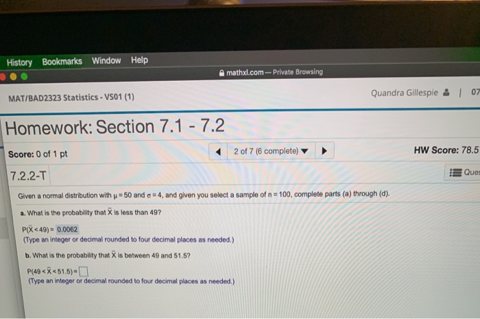 Solved History Bookmarks Window Help Amathxl.com - Private | Chegg.com