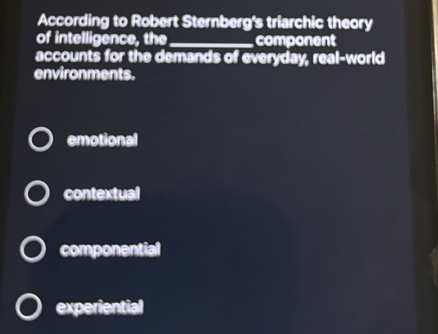 Solved According to Robert Stemberg's triarchic theory of | Chegg.com