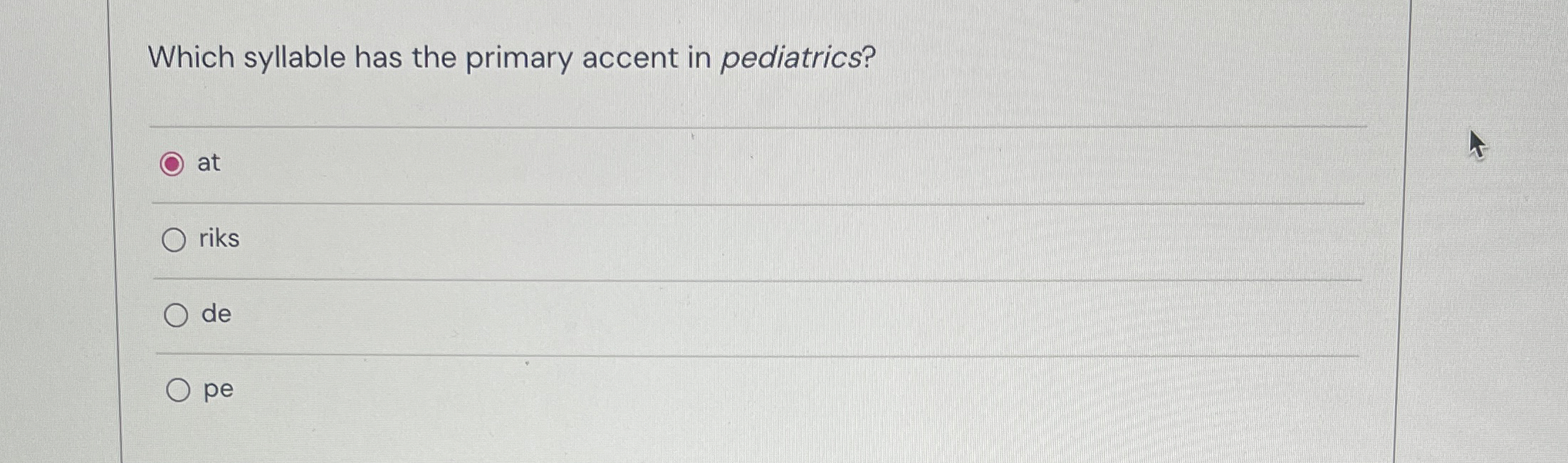 Solved Which syllable has the primary accent in | Chegg.com