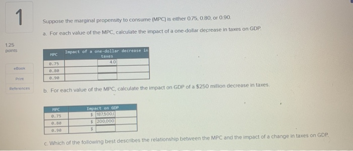 Solved Suppose the marginal propensity to consume (MPC) is | Chegg.com