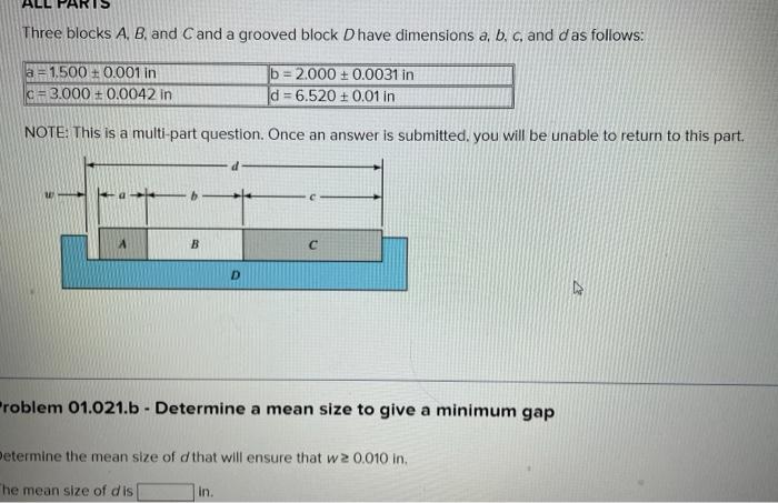 Solved Three blocks A,B, and C and a grooved block D have | Chegg.com