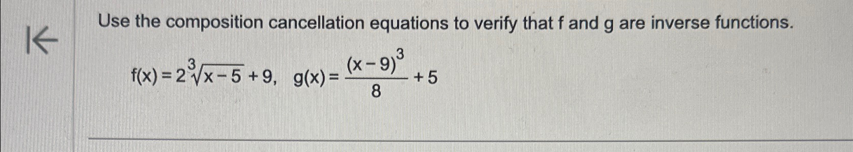 Solved Use the composition cancellation equations to verify | Chegg.com