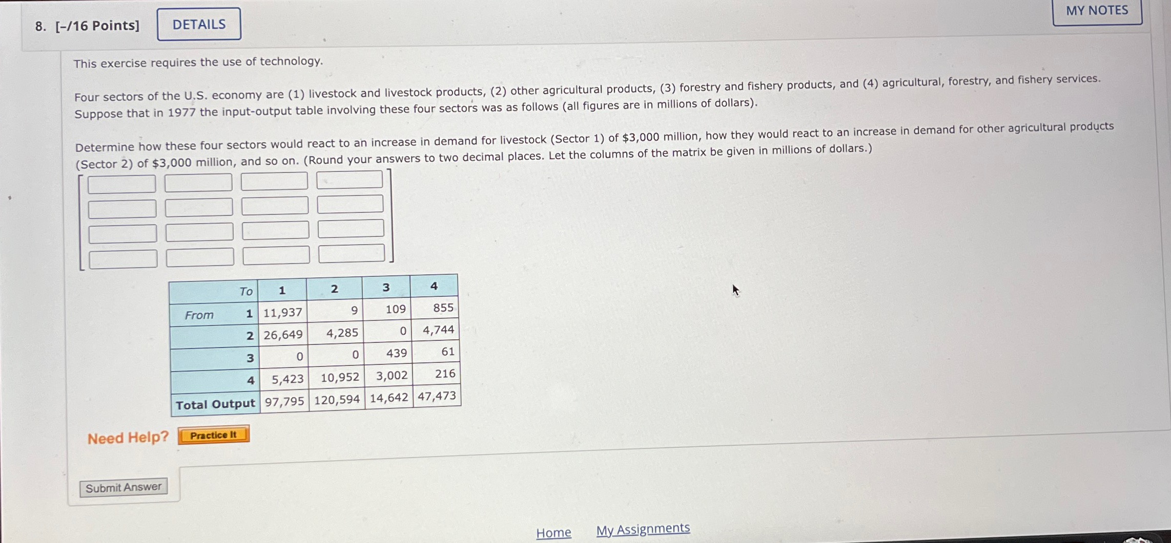Solved This exercise requires the use of technology.[-/16 | Chegg.com