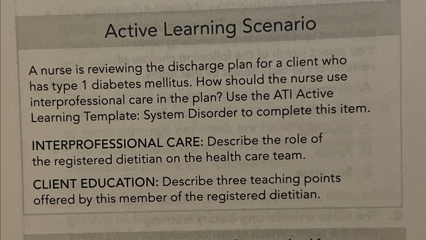Solved Active Learning ScenarioA nurse is reviewing the | Chegg.com