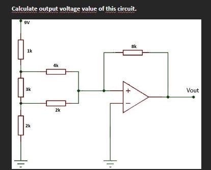 Calculate output voltage value of this circuit. | Chegg.com
