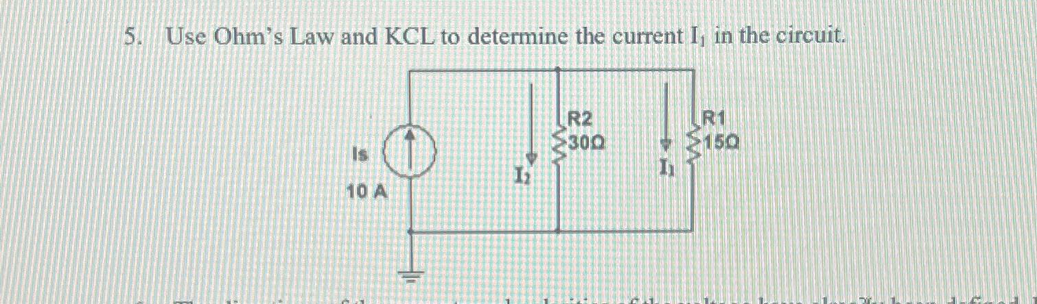 Solved Use Ohm's Law and KCL to determine the current I1 ﻿in | Chegg.com
