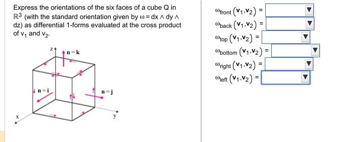 Solved Express The Orientations Of The Six Faces Of A Cube Q