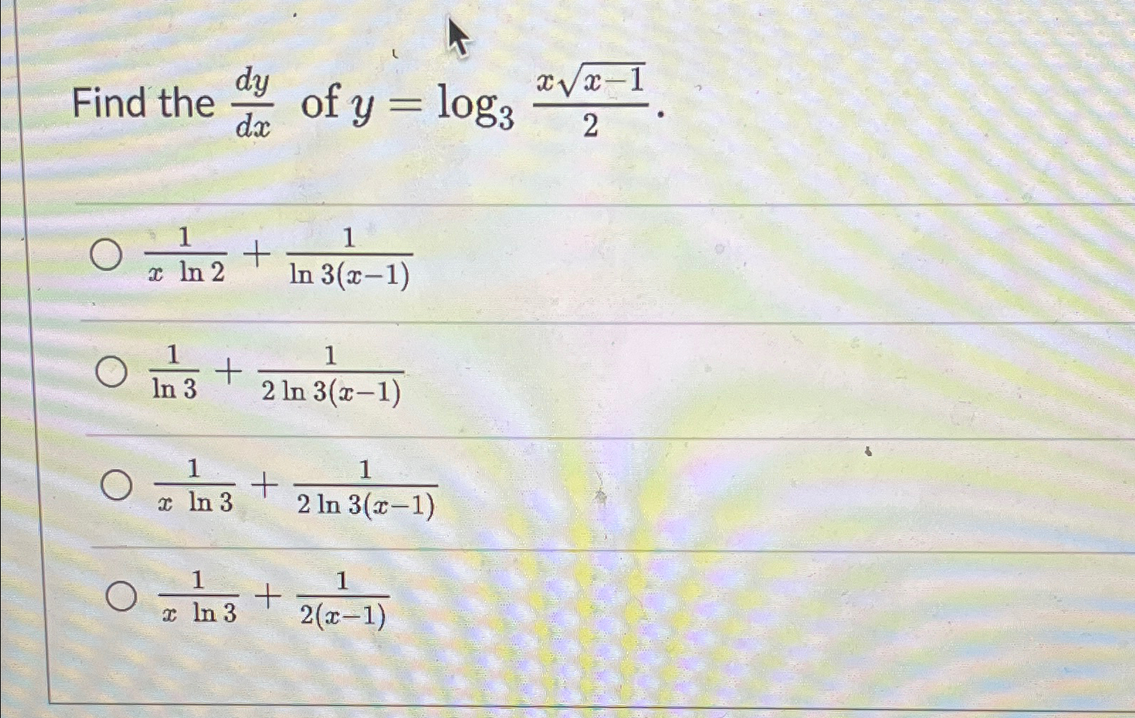 Find the dydx ﻿of | Chegg.com