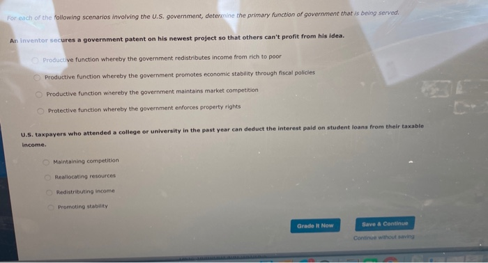 Solved For each of the following scenarios involving the | Chegg.com