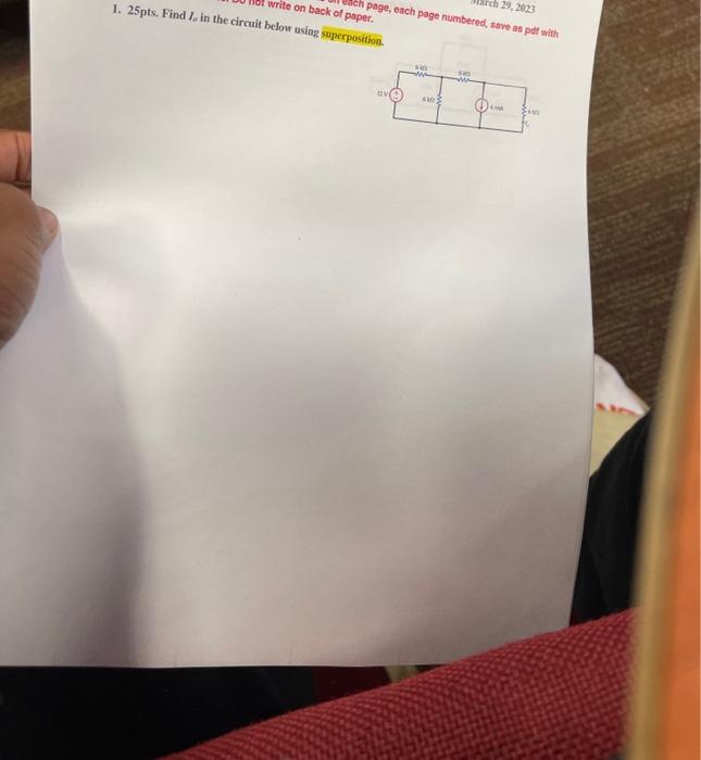 Solved on back of paper. | Chegg.com