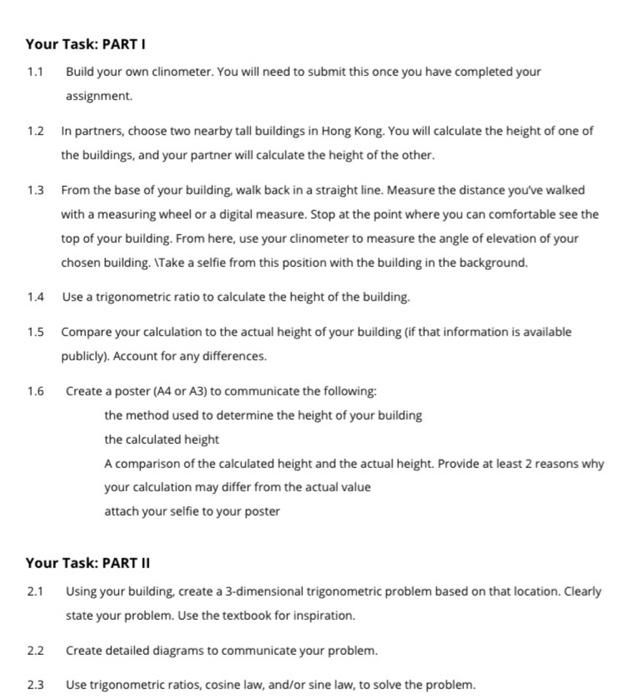 The height of a building Trigonometry in Action | Chegg.com