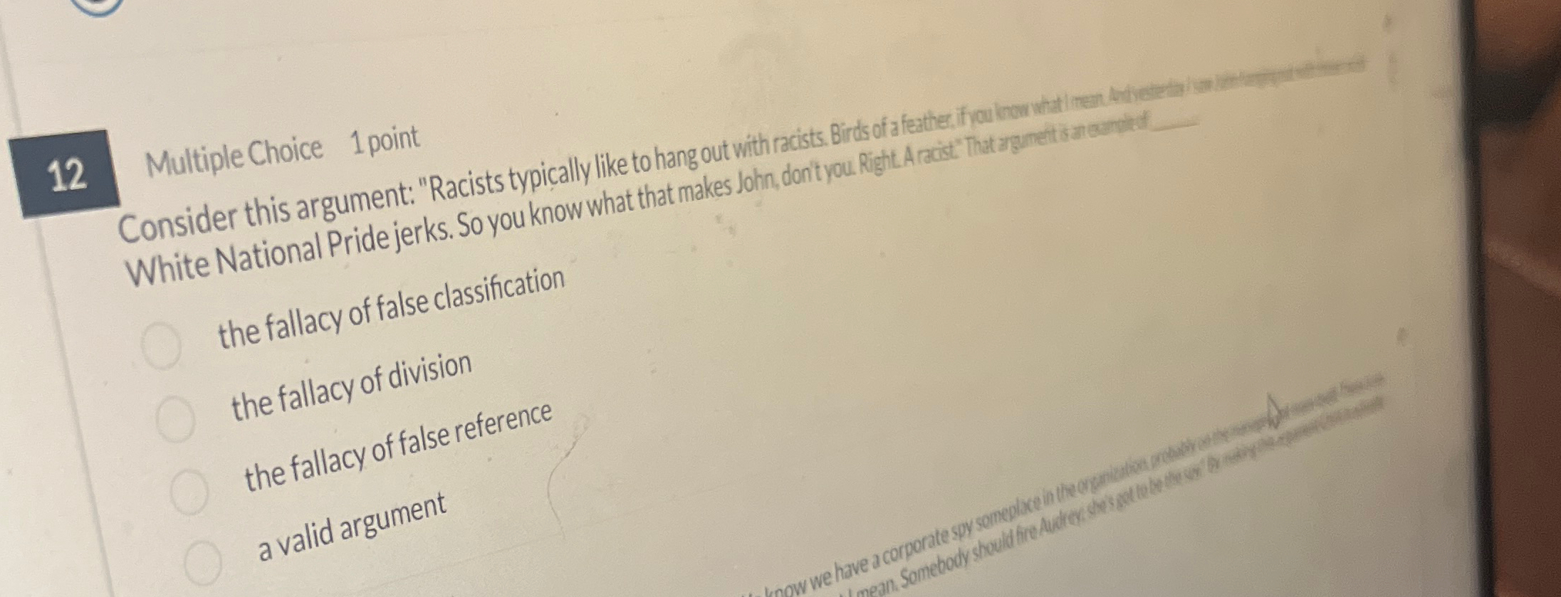 12 ﻿Multiple Choice 1 ﻿point White National Pride | Chegg.com