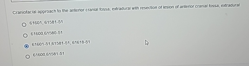 Solved Craniofacial approach to the anterior cranial fossa, | Chegg.com
