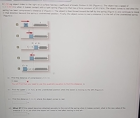 Solved A 1.50kg ﻿object slides to the right on a surface | Chegg.com