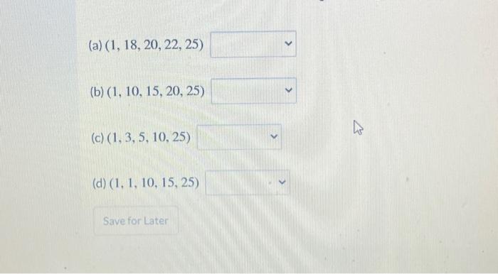Solved Match each five number summary with one of the | Chegg.com