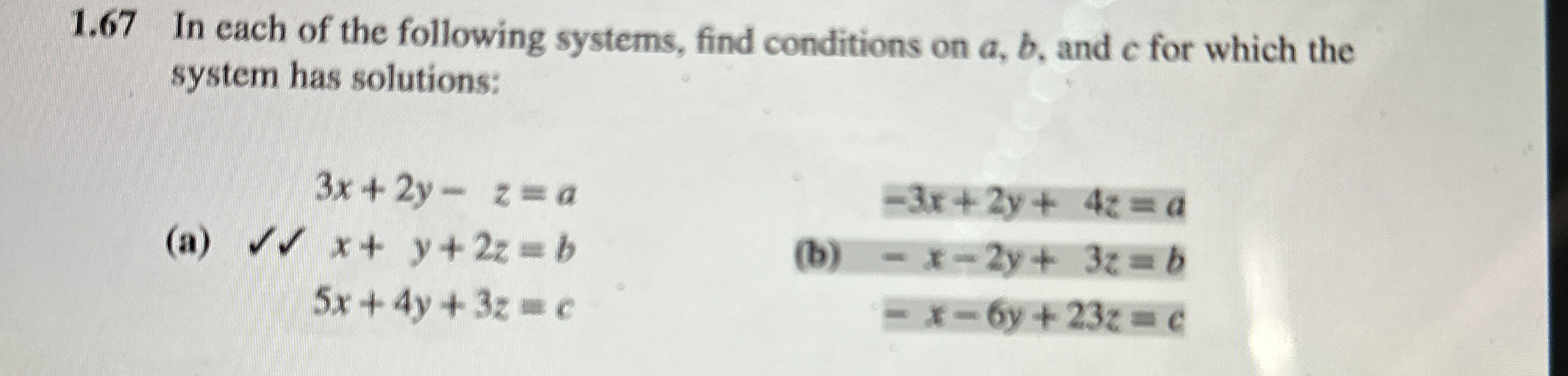 Solved 1.67 ﻿In each of the following systems, find | Chegg.com