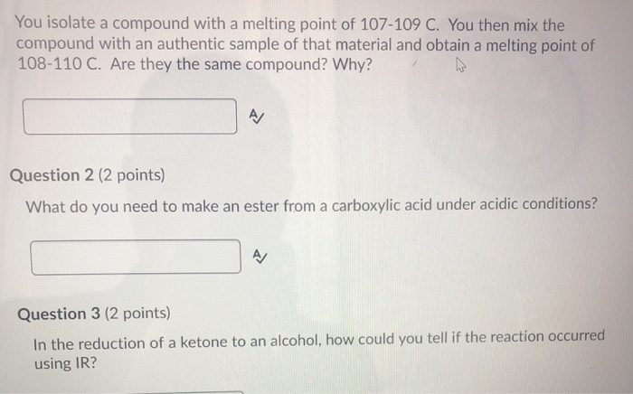 Solved You isolate a compound with a melting point of | Chegg.com