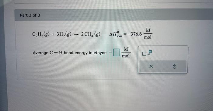 Solved The average C−H bond energy in CH4 is 413.molkJ. Use | Chegg.com