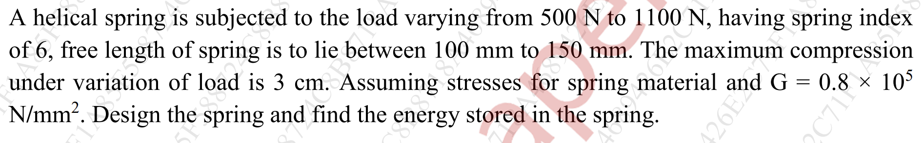 Solved A helical spring is subjected to the load varying | Chegg.com