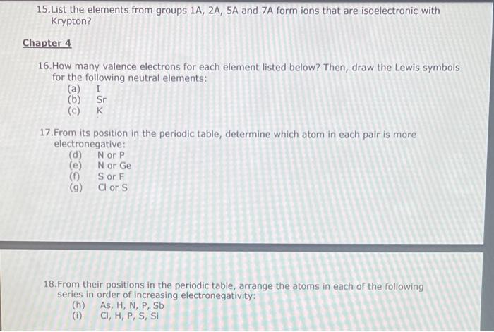 Solved the electrons in the orbitals) Nitrogen: 12. Write | Chegg.com