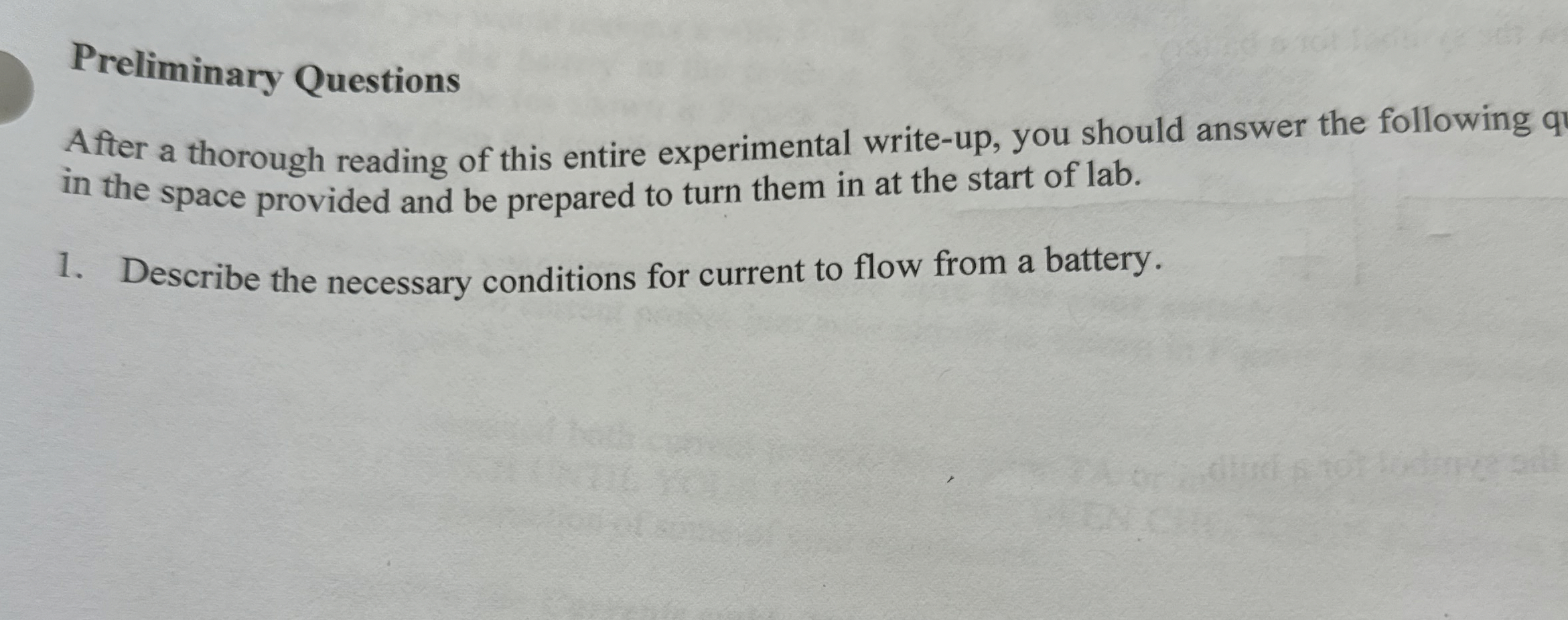 Solved Preliminary QuestionsAfter a thorough reading of this | Chegg.com