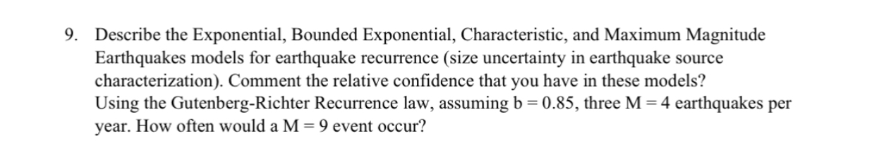 Solved Describe the Exponential, Bounded Exponential, | Chegg.com